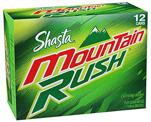 MOUNTAIN RUSH Citrus Shasta Soda Pop, 12-Ounce Cans (Pack of 24 ...