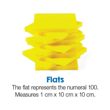 hand2mind Green Foam Base Ten Blocks Flats Set, Place Value Blocks ...