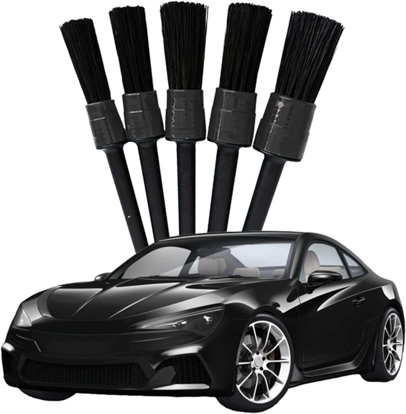 5 PCS Car Detailing Brush Set, Car Interior Cleaning Kit, Different ...
