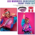 80s Women Workout Outfit Neon Leg Warmer Headband Wristbands Fanny Pack ...