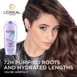 L'Oreal Paris Elvive Hyaluron Pure Moisturizing Shampoo for Oily Hair, 13.5 fl oz - Walmart.com