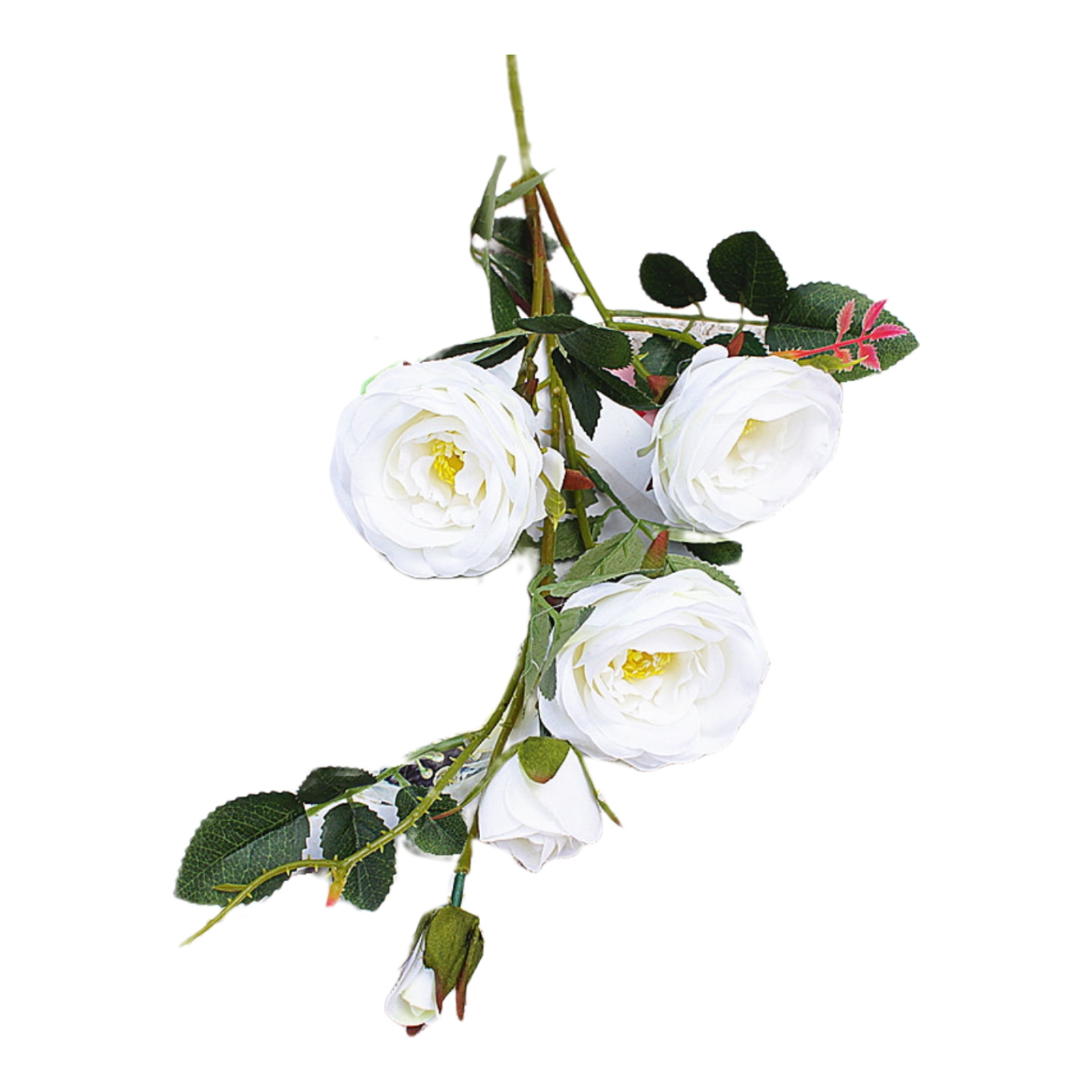 6 Heads Peonies Artificial Flowers Bulk, Vintage Dried Flowers Silk ...