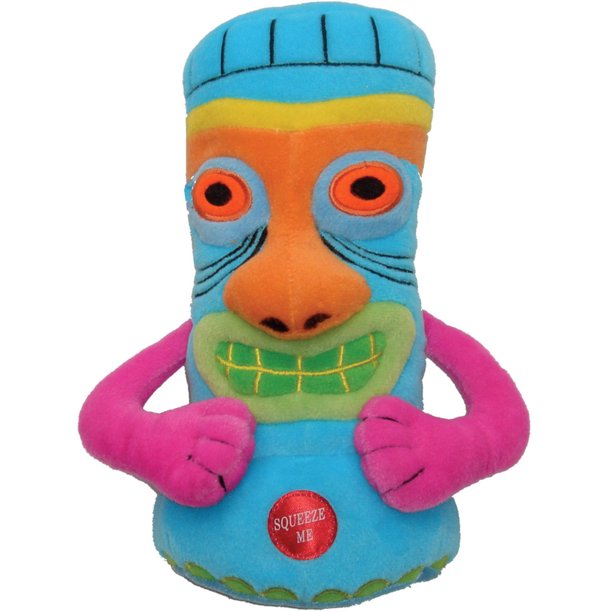 Hip Doggie Blue Plush Tiki Toy with Party Sounds, Large - Walmart.com
