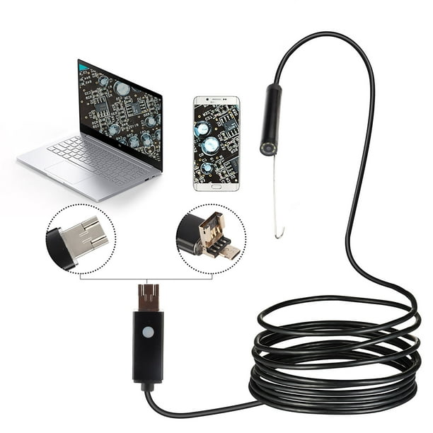 Endoscopio USB, Endoscopio LED, 2 en 1 de 8 mm para Android Windows ...