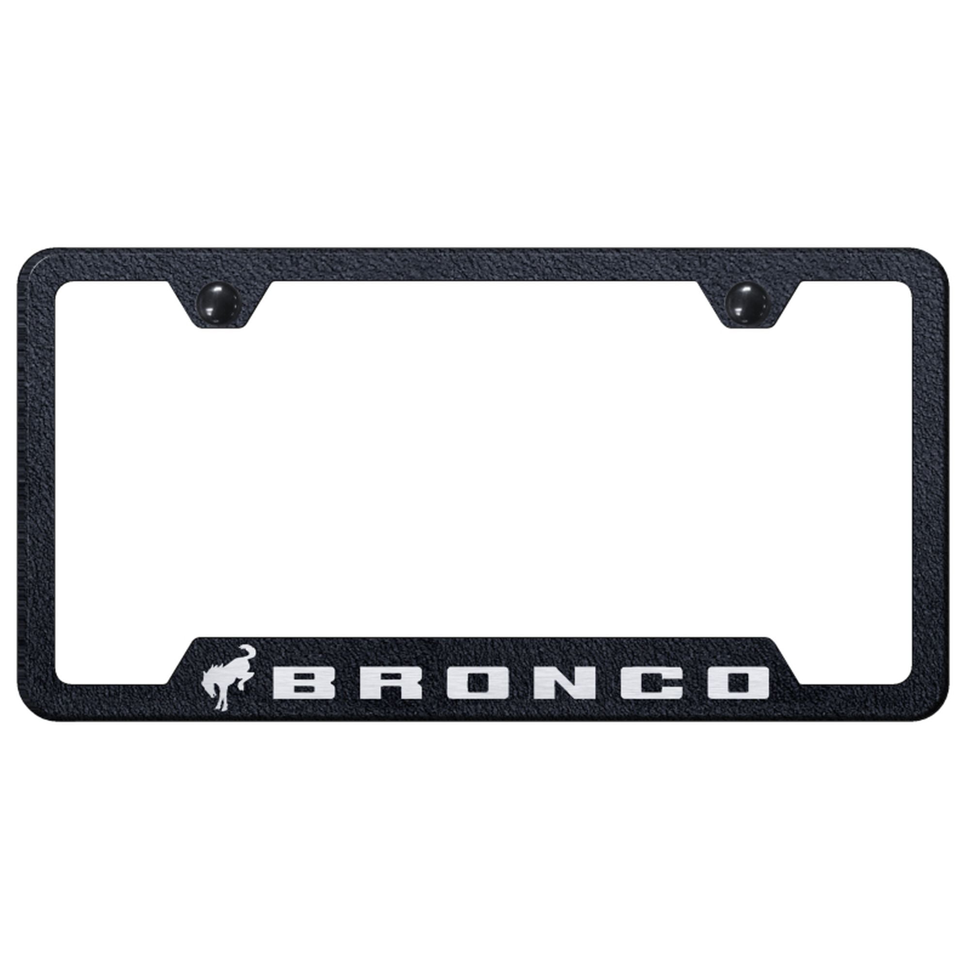 Ford Bronco 2020 Laser Etched Logo Cut-Out License Plate Frame (Rugged ...