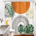 FUGee-Small Stall Bohemian Mid Century Shower Curtain Abstract Simple ...