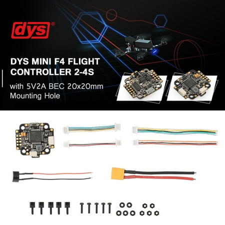 DYS Mini F4 Flight Controller 2-4s with 5V2A BEC with OSD Current Meter ...