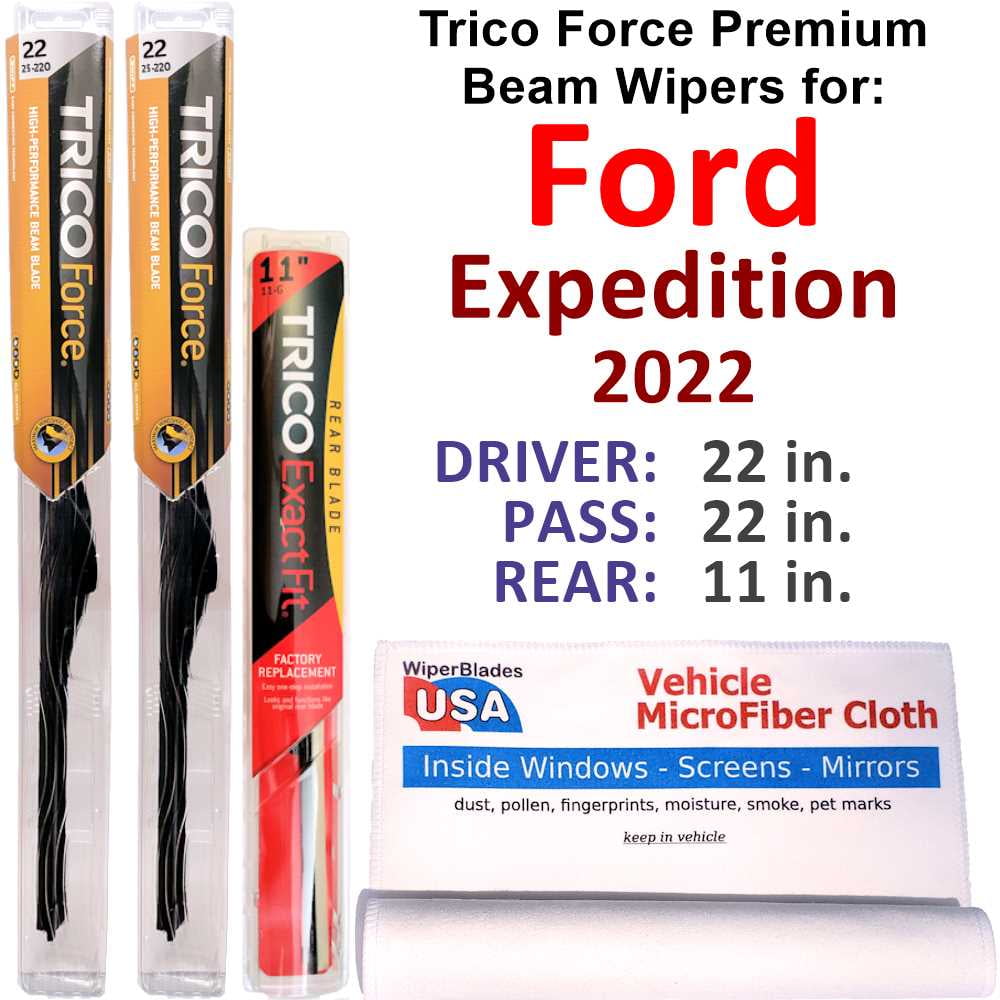 2022 Ford Expedition Performance Beam Wipers (Set of 3) w/Rear Wiper ...