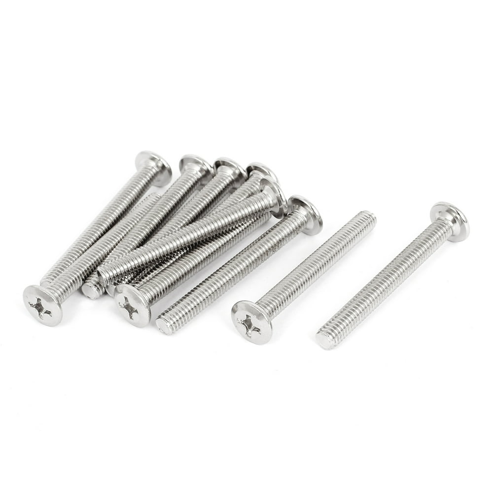 10pcs Countersunk Head Flush End Machine Furniture Screws Bolts M6x50mm ...
