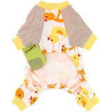 Fitwarm Cute Duck Dog Pajamas, Soft Cotton Pet Jumpsuit, Large, All ...
