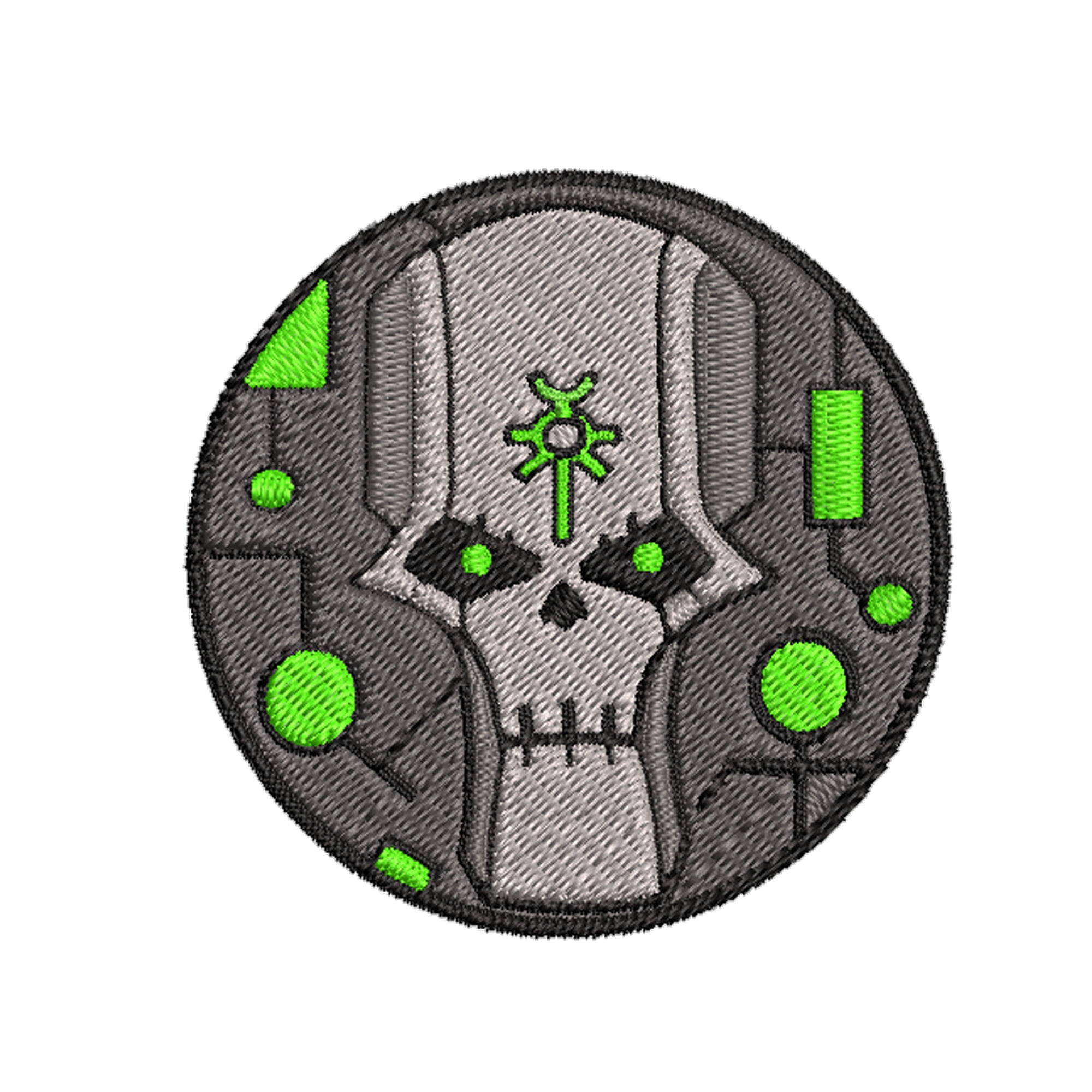 Necron Warhammer 40k Embroidered Patch Iron-On Applique, Cosplay Vest ...