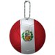 Peru with Seal Flag Soccer Ball Futbol Football Round Luggage ID Tag ...