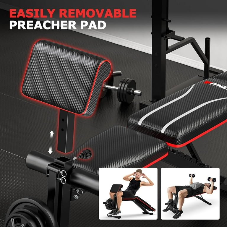 Home Gym Weight Bench Preacher Pad Weight Benches For Home Gym TYRSEN ...