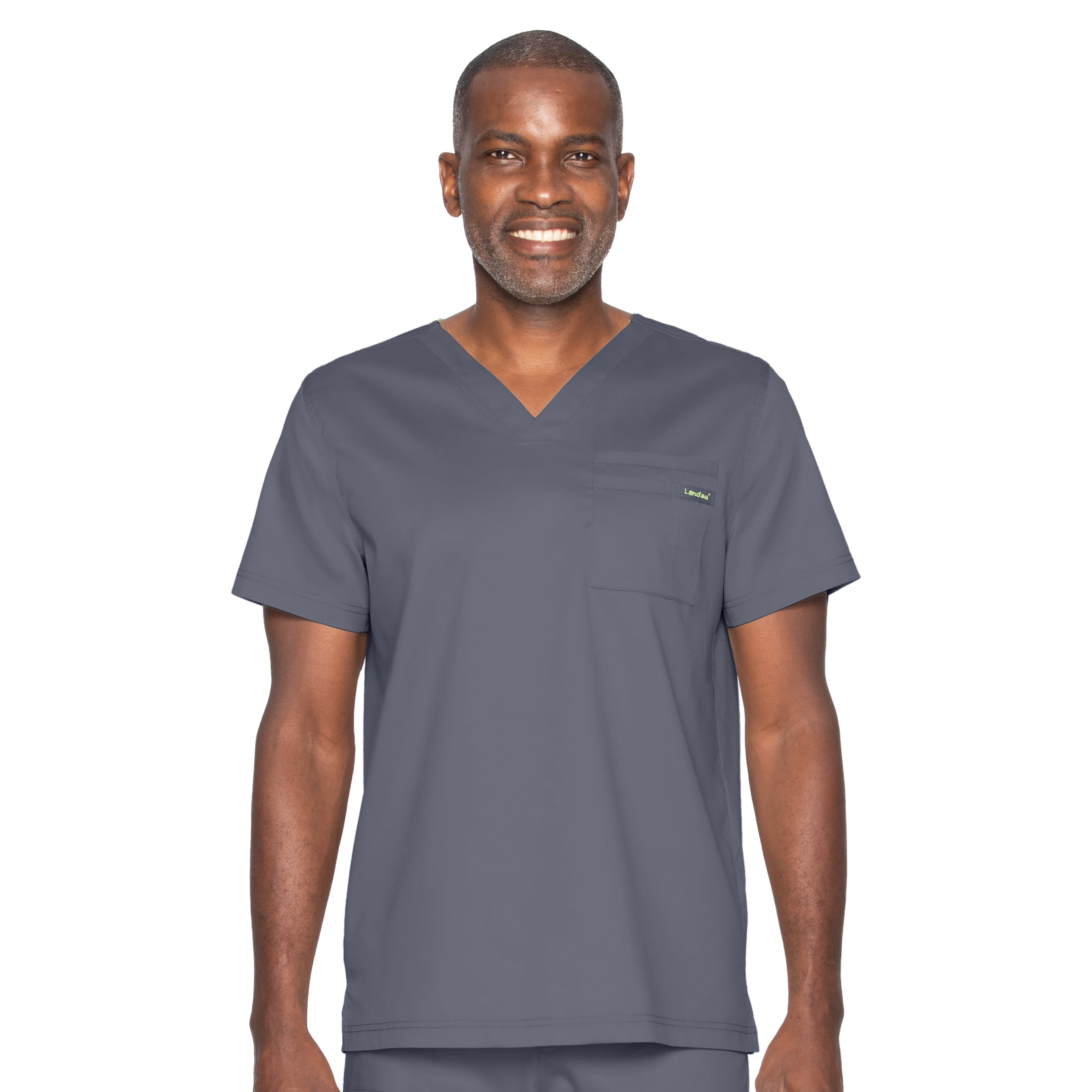 Landau ProFlex Tailored Fit Comfort Stretch 2-Pkt V-Neck Scrub Top for ...
