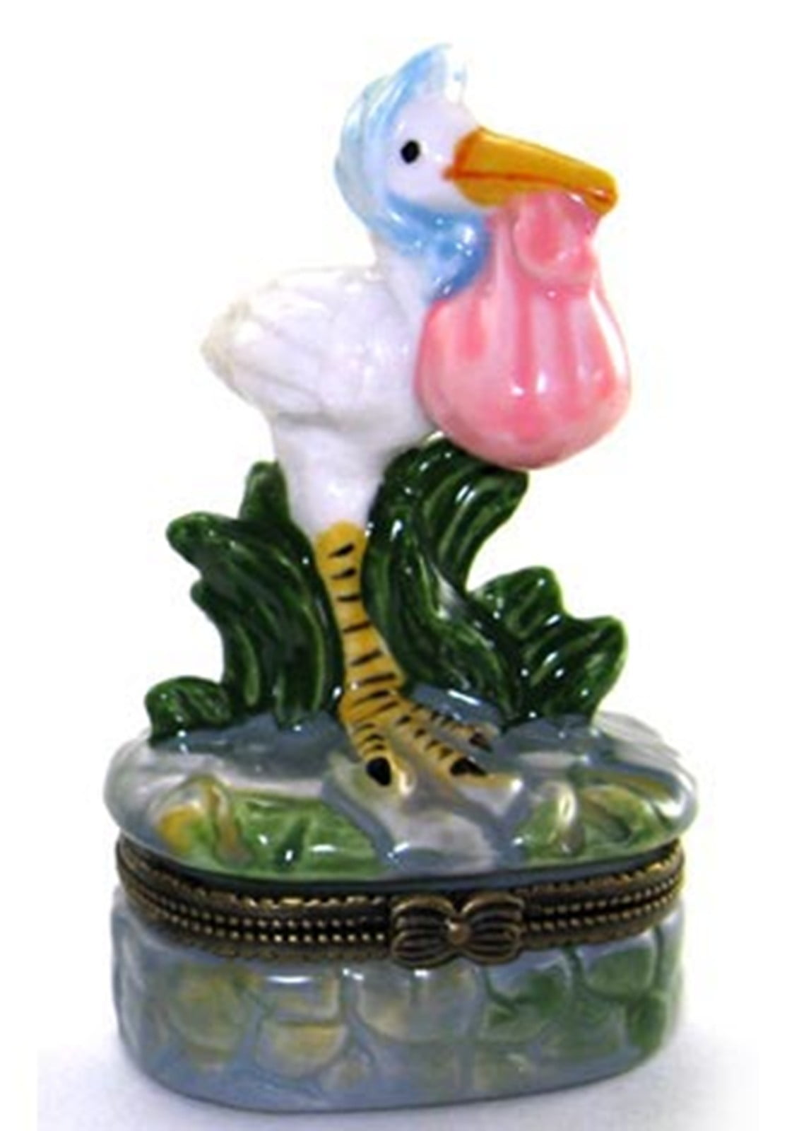 Baby Stork Girl Pink Pouch Bundle Trinket Box phb - Walmart.com