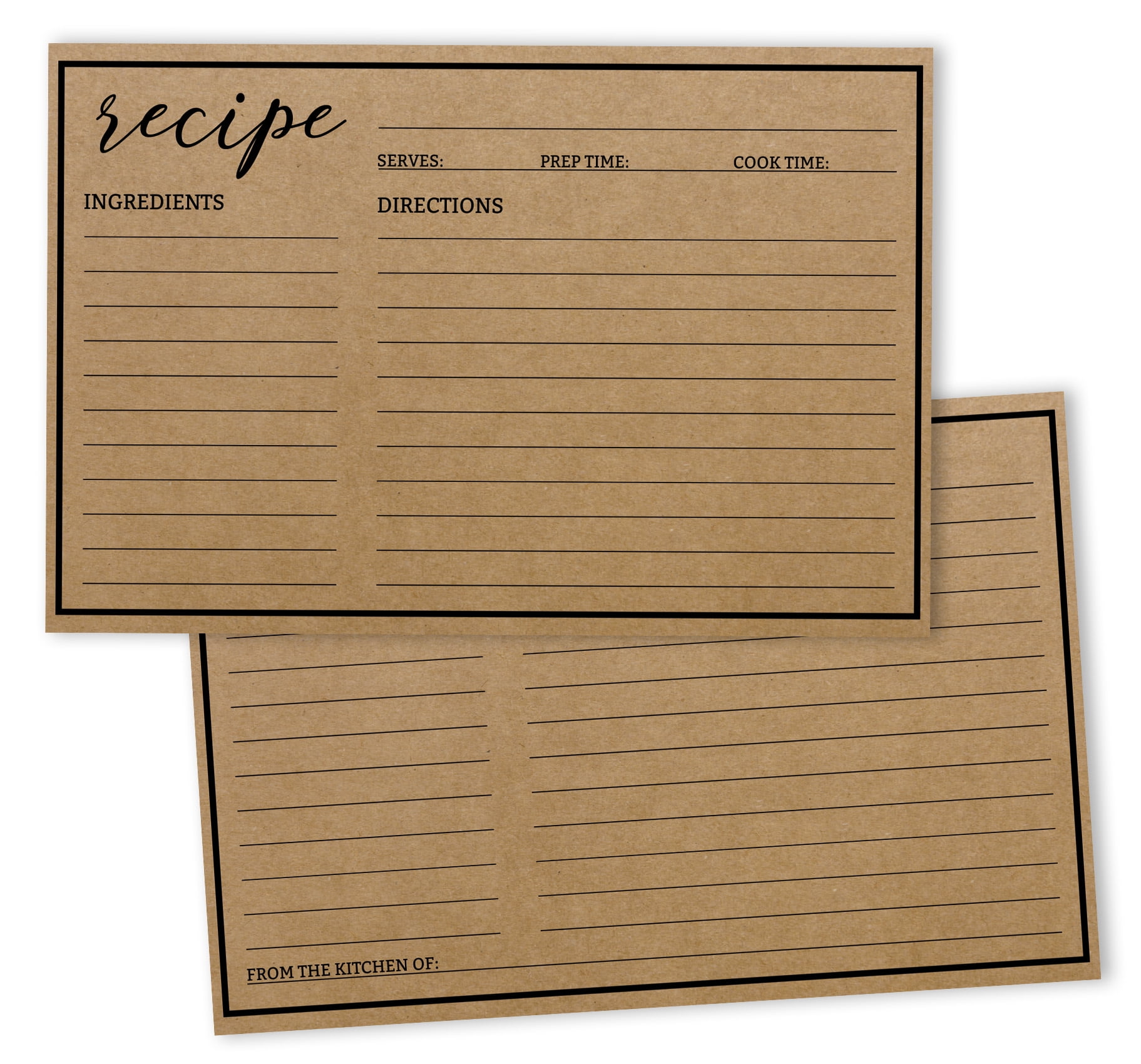 Inkdotpot 4x6 Inch Recipe Cards (Set of 50) , Thick Double Sided ...