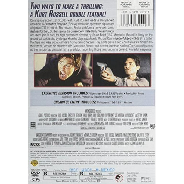 Unlawful Entry Dvd