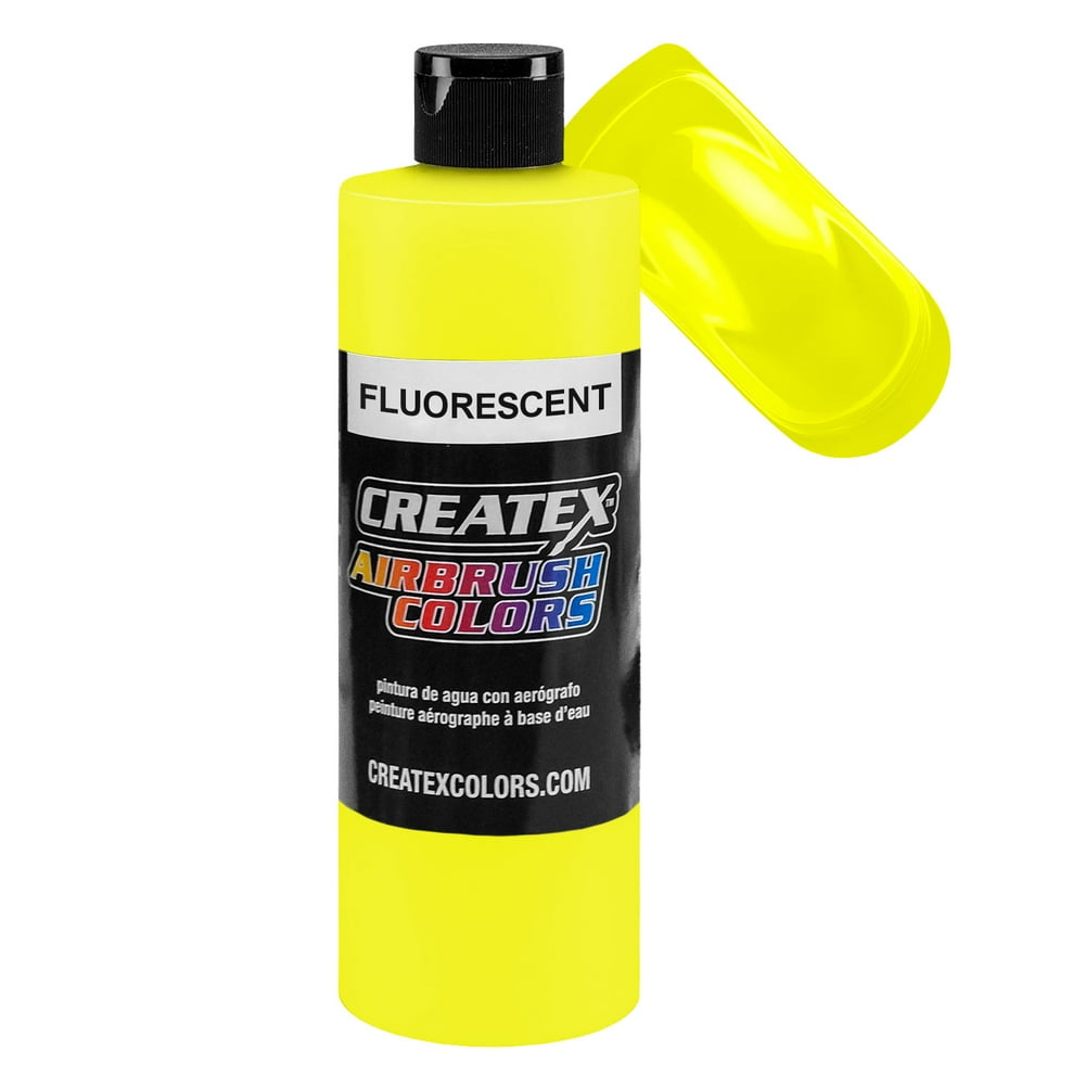 Createx 5400 Fluorescent Yellow Airbrush Artist Colors 2.0 oz Bottle ...