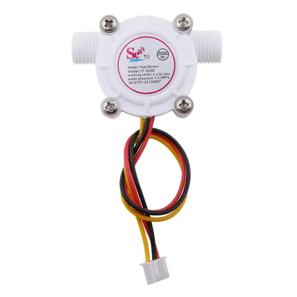 0.3-6L/min Water Flow Sensor Flowmeter Hall Flow Sensor Water Control 1 ...