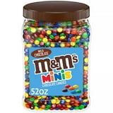 M&M'S Minis Milk Chocolate Candy, 52oz Bulk Resealable Jar, Colorful ...