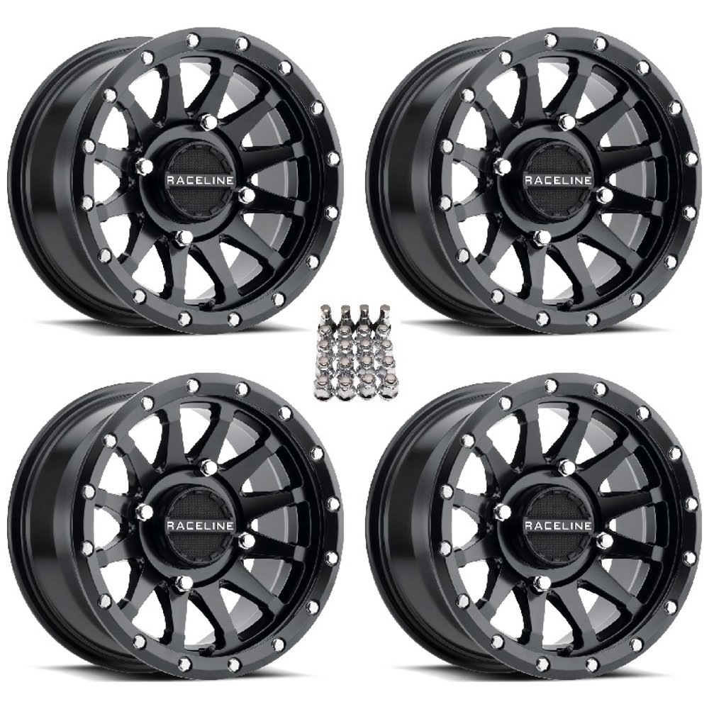 Raceline Trophy ATV Wheels/Rims Black 14" Can-Am Commander Maverick ...