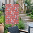 Chinese Style Garden Flag 28x40 Inch Red Garden Plant River Retro Style ...