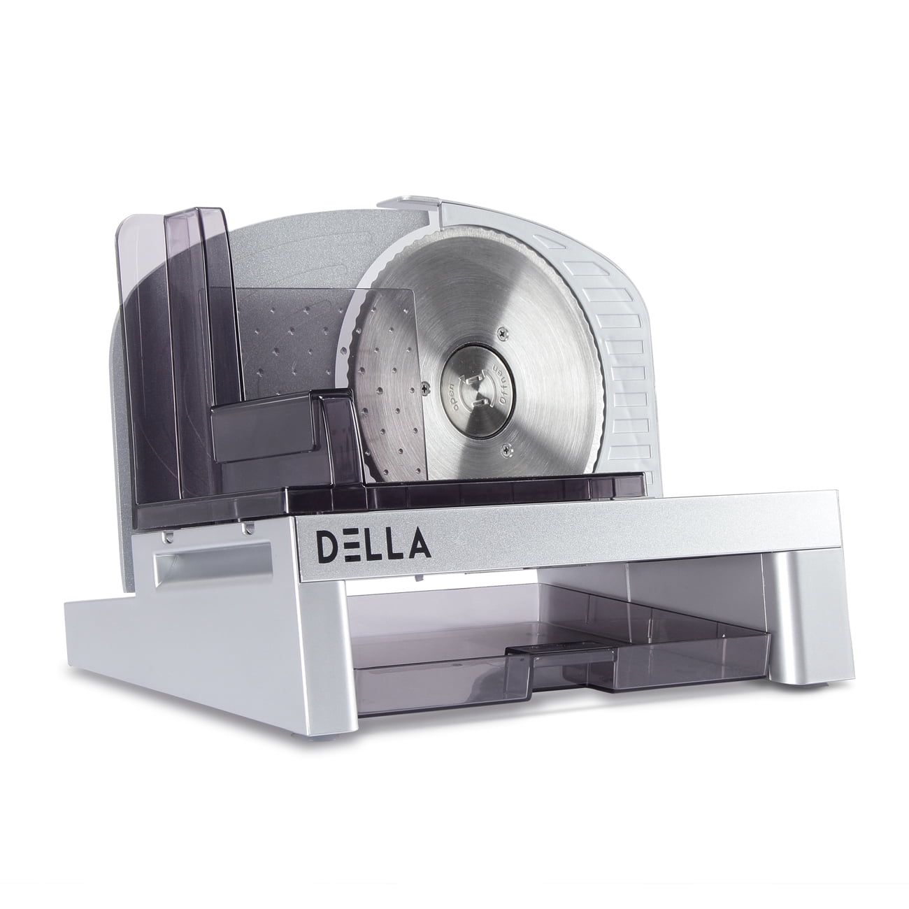 DELLA 6.7" 120W Electric Meat Slicer (Serrated + Fine Blade) Food Slice ...