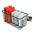 Smart Design Nestable Basket Set - 6 x 6 x 12 inch - Set of 4 - Black ...