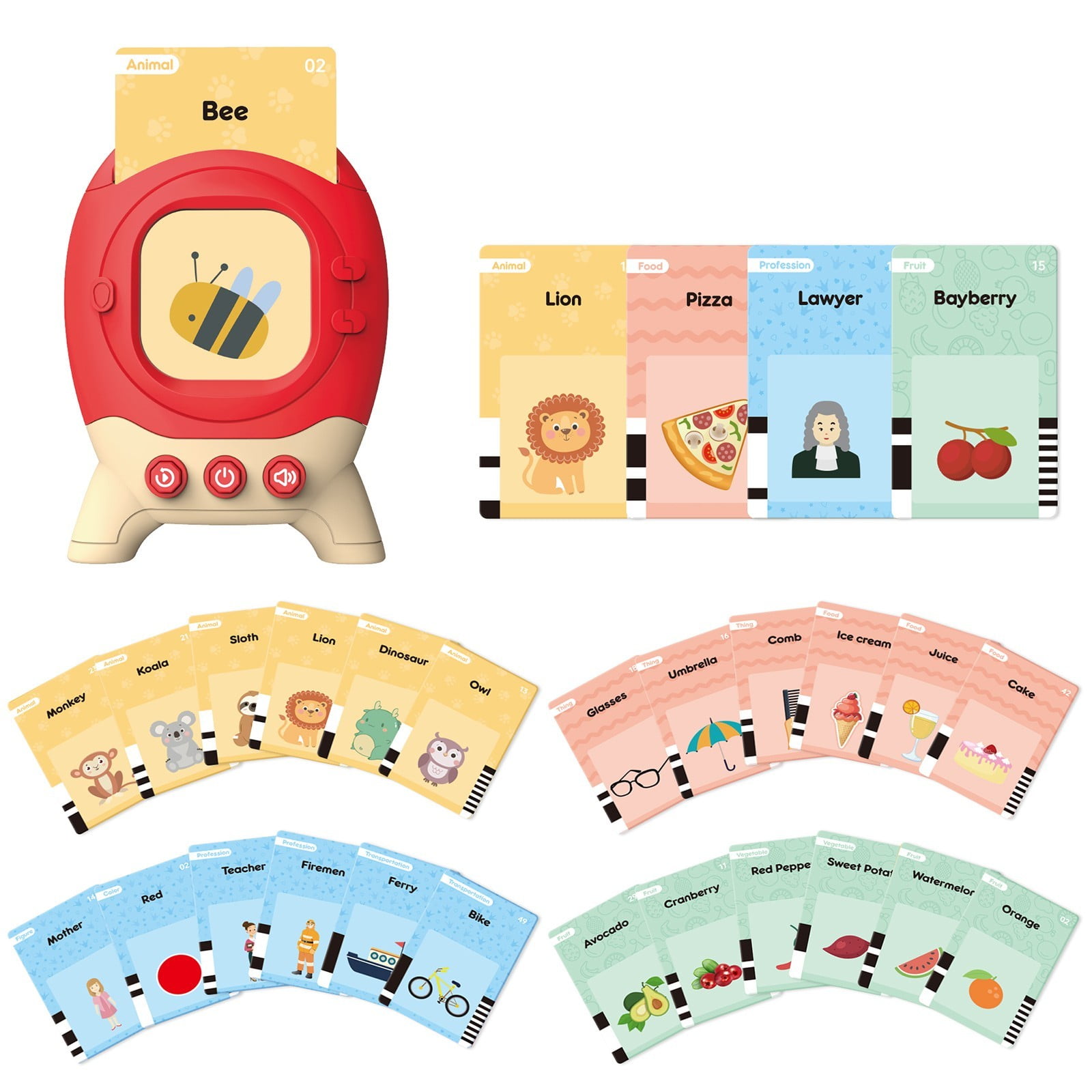 Talking Card Learning Supplies Learning Machine With 120pcs Learning ...