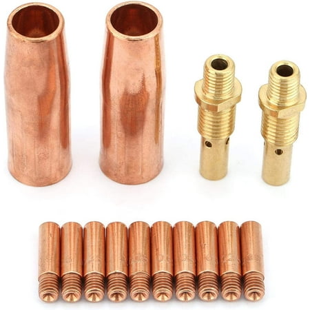 Lepai 14 pcs/Set Gas Nozzle Replacement, Gas Diffuser Tig Kit for MIG ...