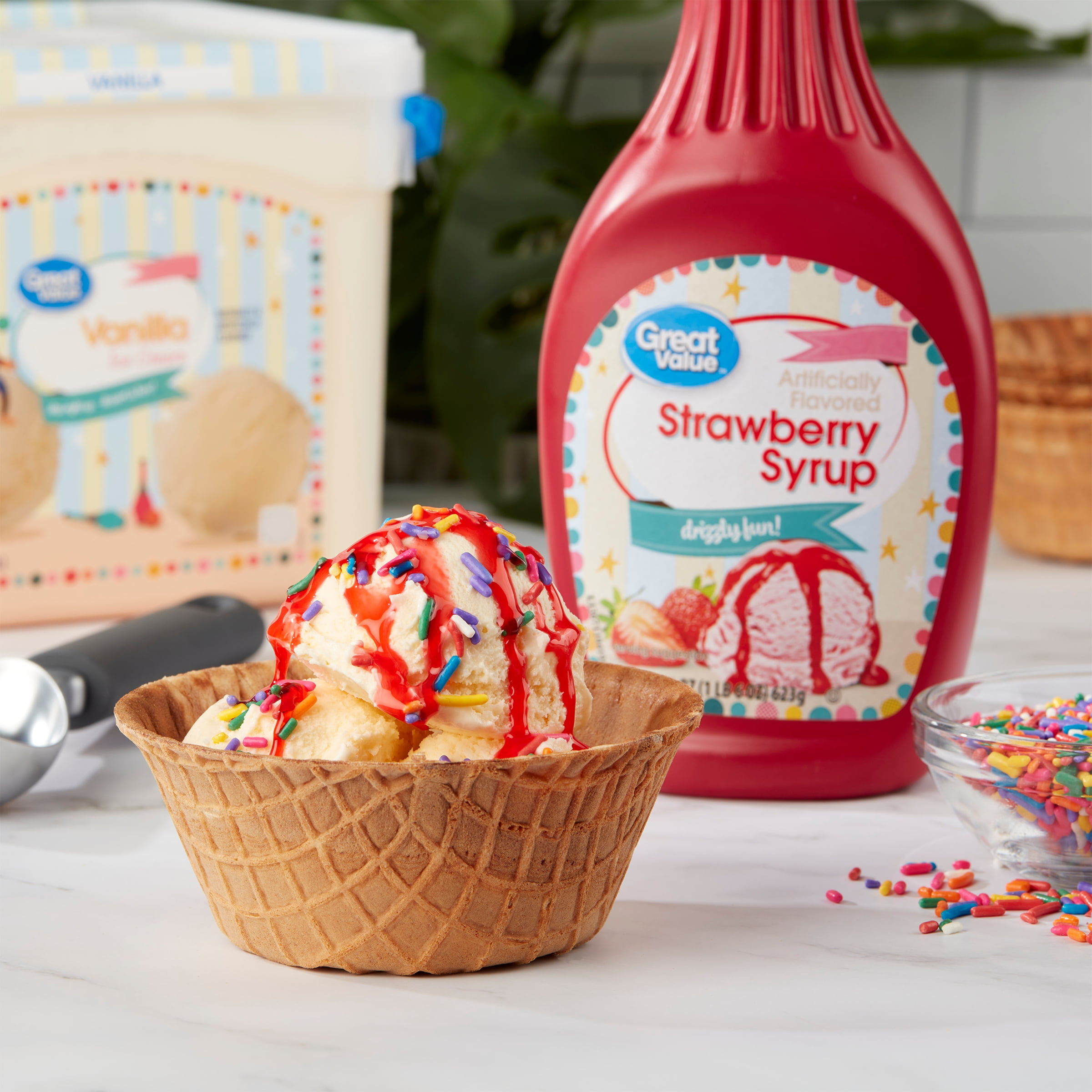 Great Value Strawberry Ice Cream