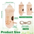 3 Pcs Hummingbird House, Small Hummingbird Houses for Outside, Wooden ...