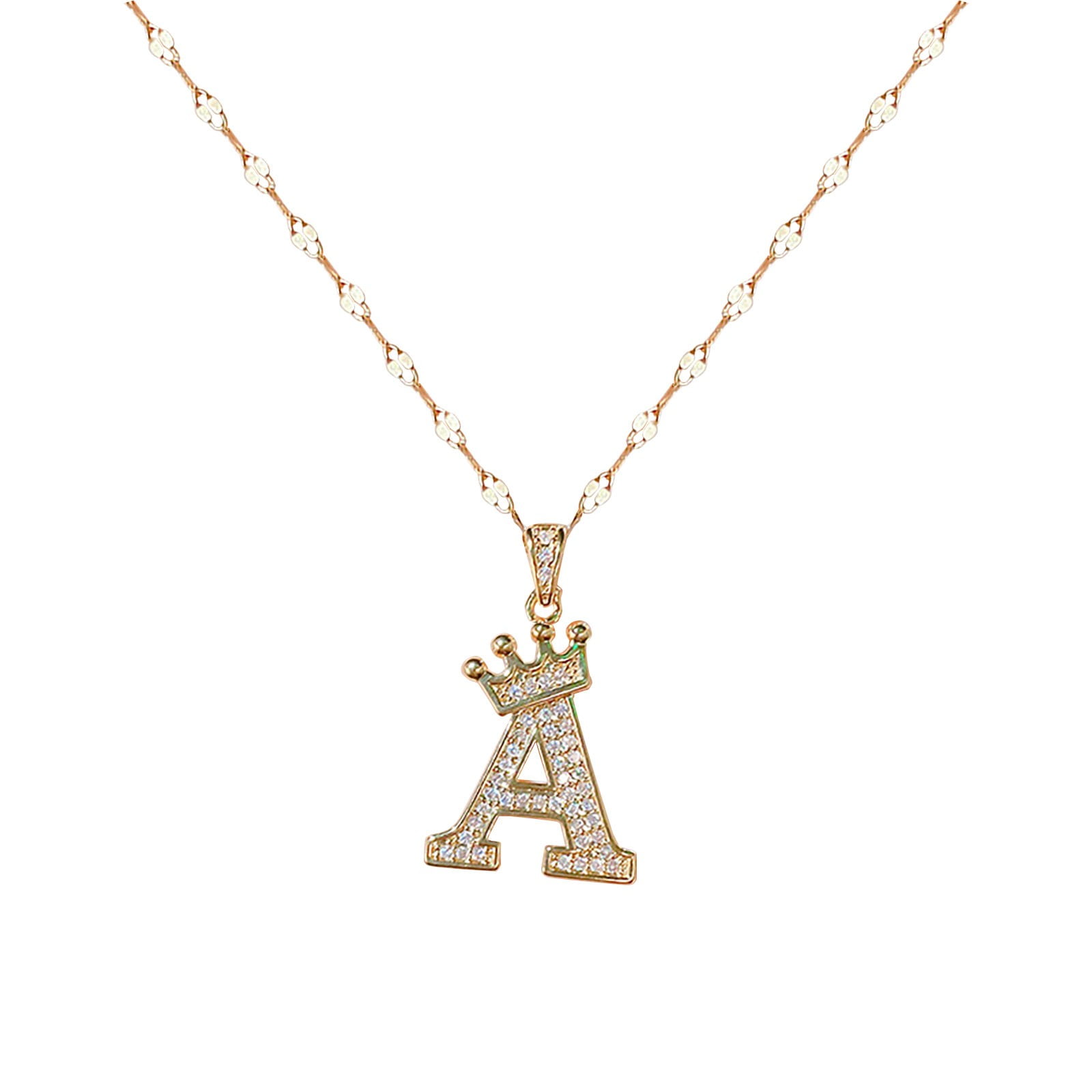 Click here for Yangzheee Copper Gold Plated 26 Letter Pendant Nec... prices