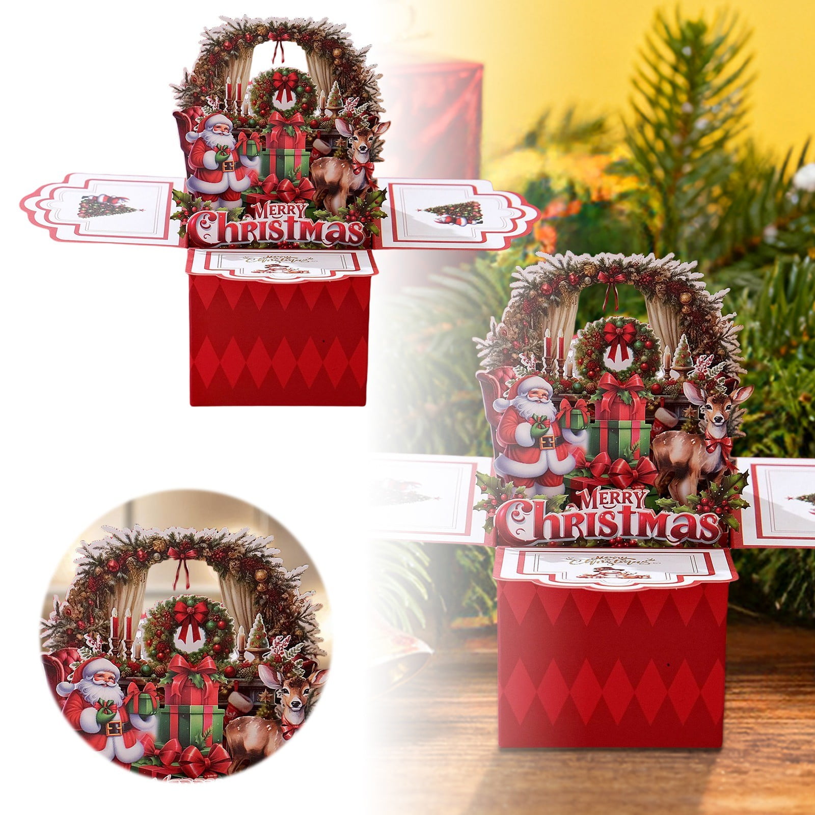 Click here for Vivavault Up Greeting Card With Festive 3d Surpris... prices