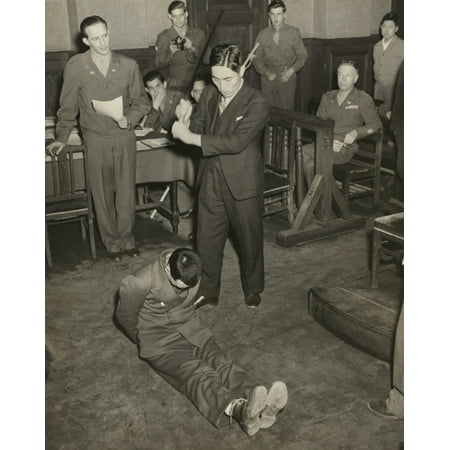 Reenactment Of The Beheading Of Lt. Darwin Emry During War Crimes Trial ...