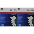 GE GE90226 StayBright® Christmas C5 LED 70-Light Set w/Green Wire, Warm ...