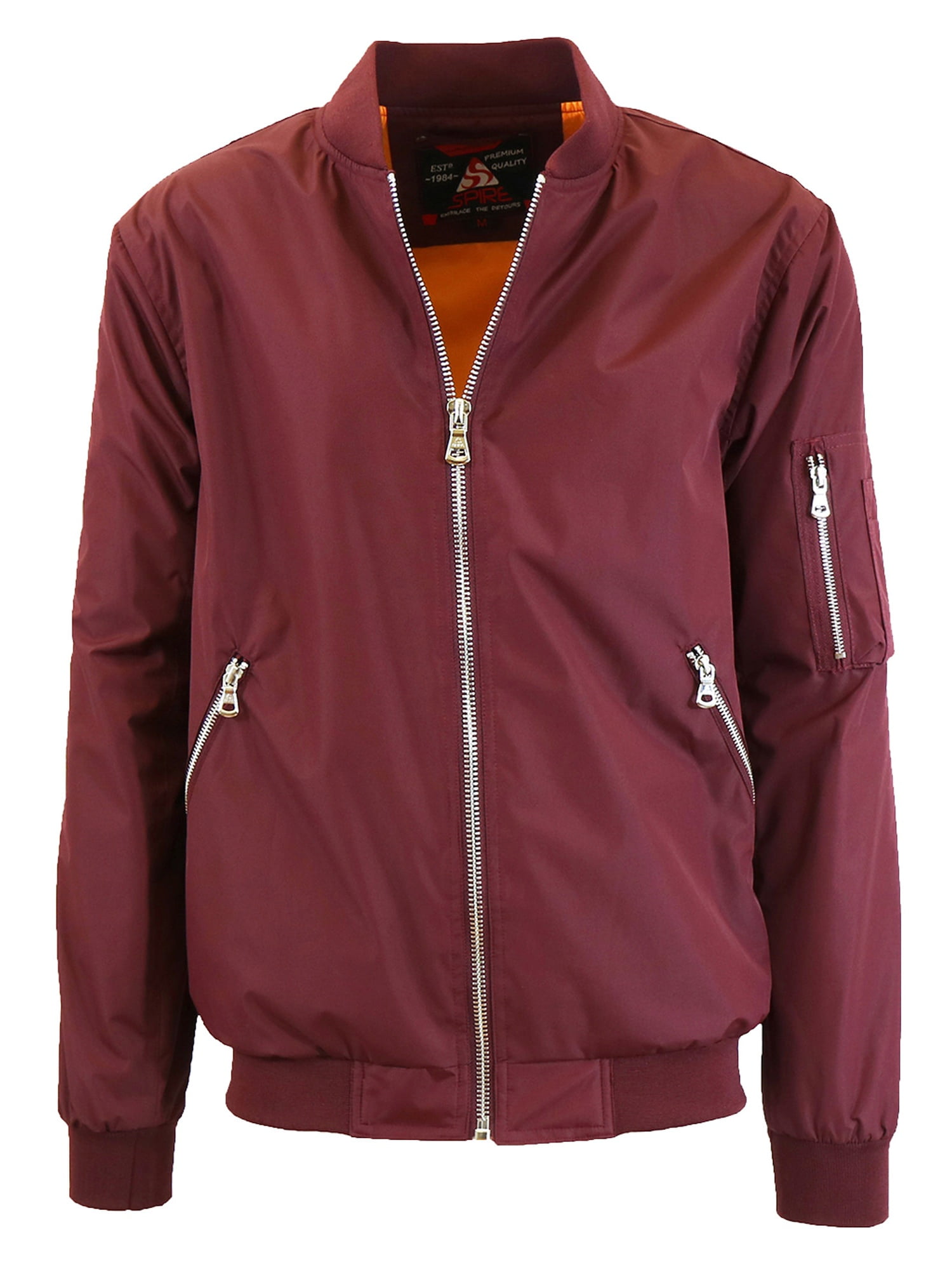 Mens Lightweight MA-1 Bomber Flight Jackets - Walmart.com