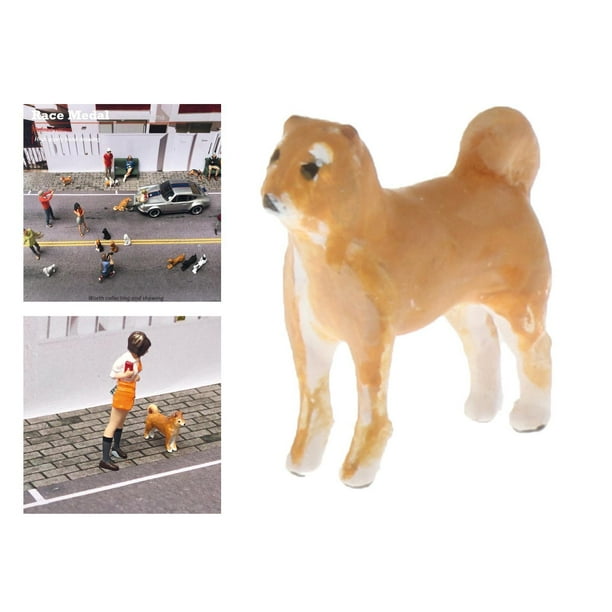 1:64 de Diorama Resina Perro Muñeca Escenario para Decoración de Rueda ...