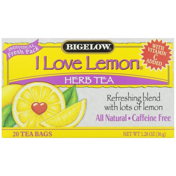 Bigelow I Love Lemon Herbal Tea, 20 ct - Walmart.com - Walmart.com