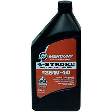Mercury Marine 92-8M0078629 Synthetic Blend 4-Stroke (25W-40) Engine ...