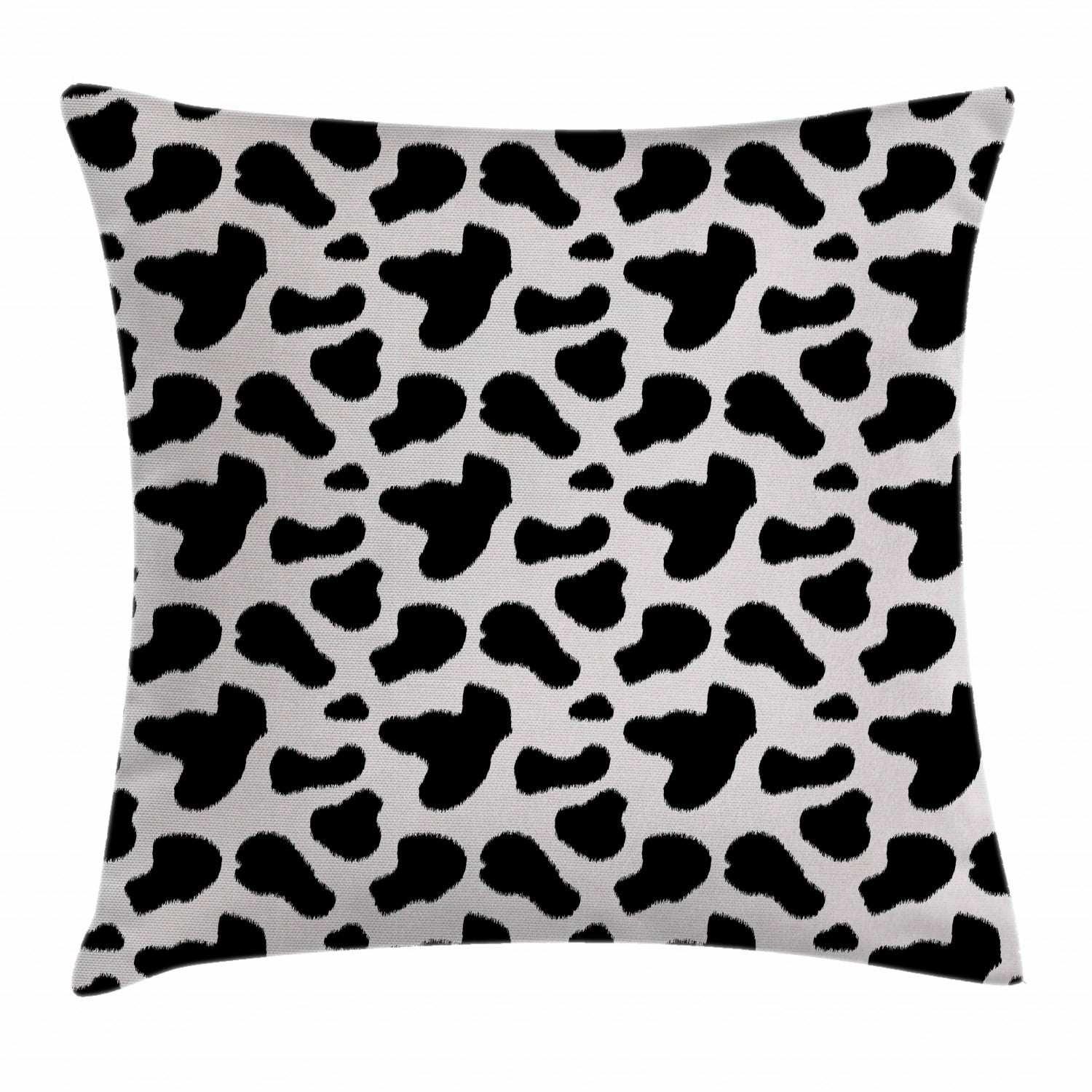 Cow Print Throw Pillow Cushion Cover, Cow Hide Pattern with Black Spots ...