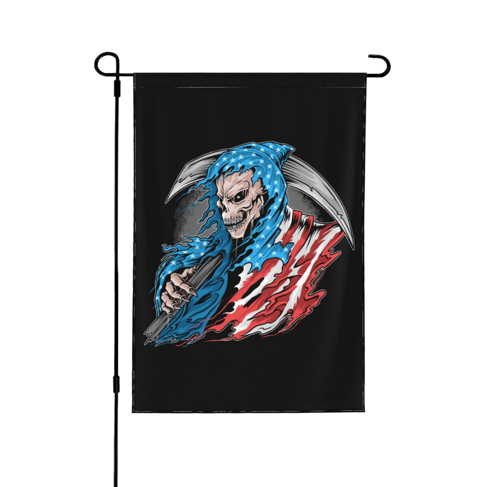 ZNDUO Reaper American Flag Pattern Halloween Garden Flag, Small Yard ...