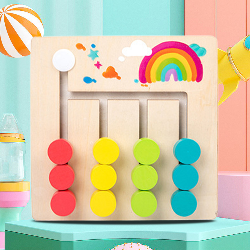 Juguetes De Aprendizaje Montessori Slide Color And Shape Matching