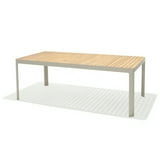 Urban Elements Sunset 100% FSC Teak Wood and Aluminum Rectangular Dining Table Light - Walmart.com