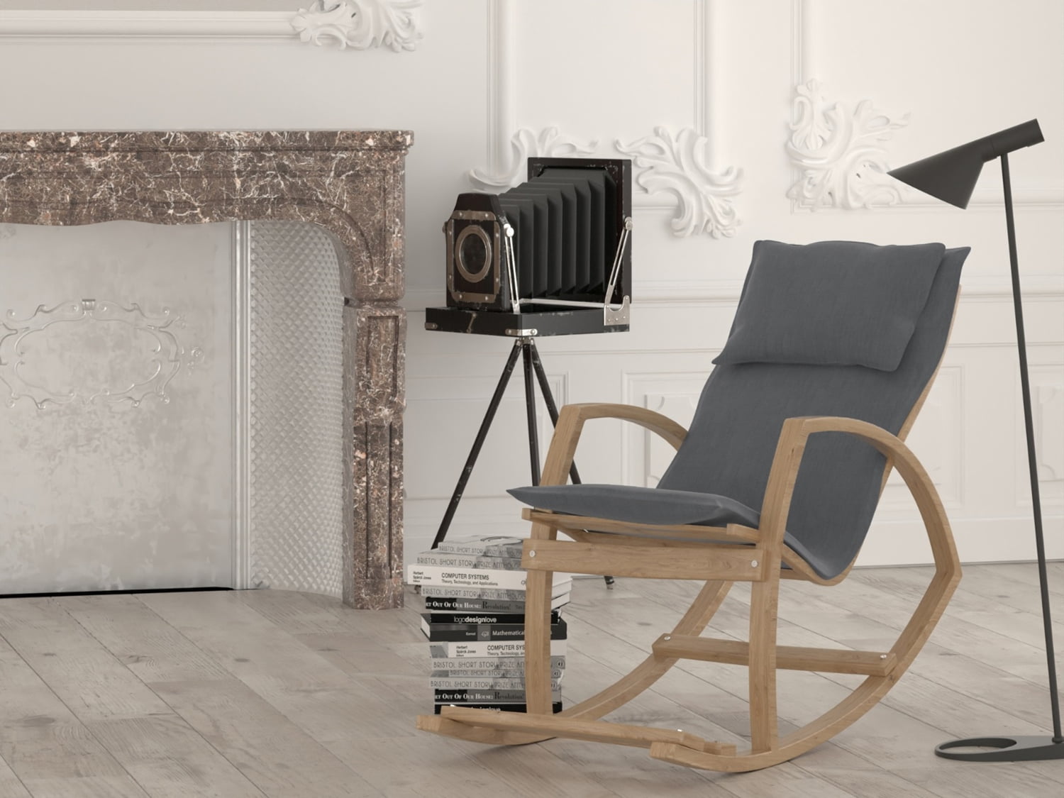 Wood Base Rocking Chair, Comfortable seat rocking chair, Easy to ...