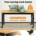 "Tolead Multipurpose 60"" Heavy-Duty Adjustable Workbench with Large ...
