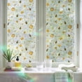 Bees Honey Jars Window Privacy Film Minimalist Rustic Yellow Flowers ...