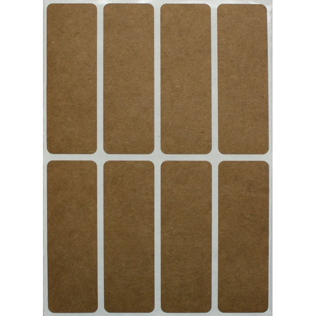 1x3 labels for color coding, Rectangle Kraft stickers to write on - 120 ...