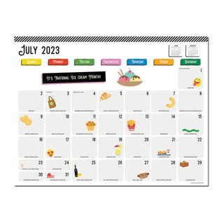 2023-2024 Monthly Desk Pad Calendar, 22x17, Blue Sky, Teacher Dots ...