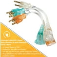 Coleman Cable 06991 8" Assorted Color Power Strip Extension Cord 3 ...